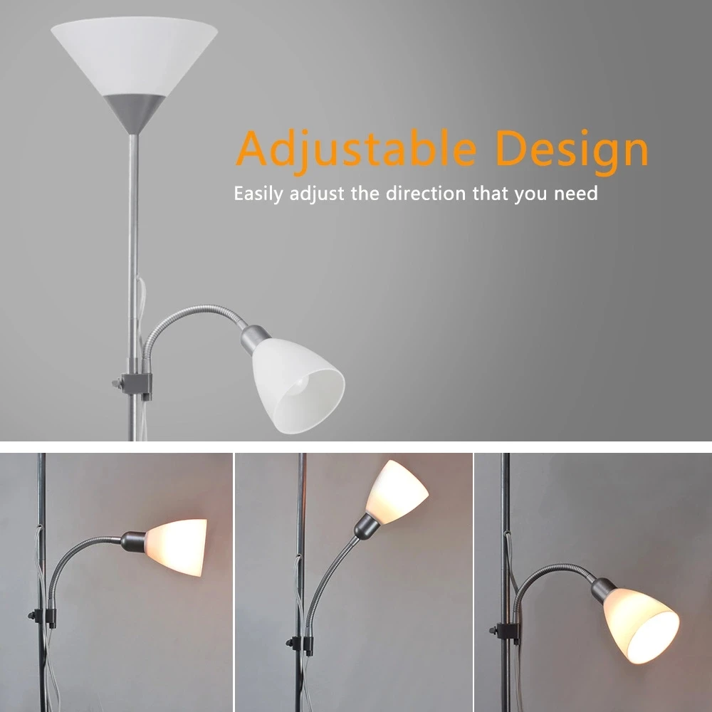 Modern White Black LED Standing Lamp for Living Room