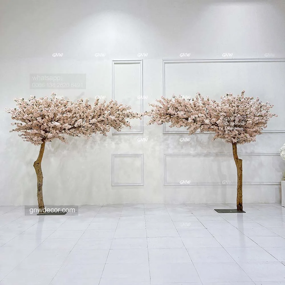 GNW Indoor sakura cherry blossom tree centerpiece pink silk artificial ...