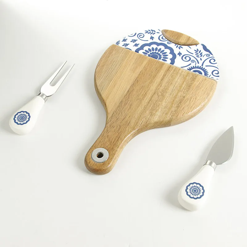 Acacia Ceramic Cheese Board Set - Best Selling & Customizable