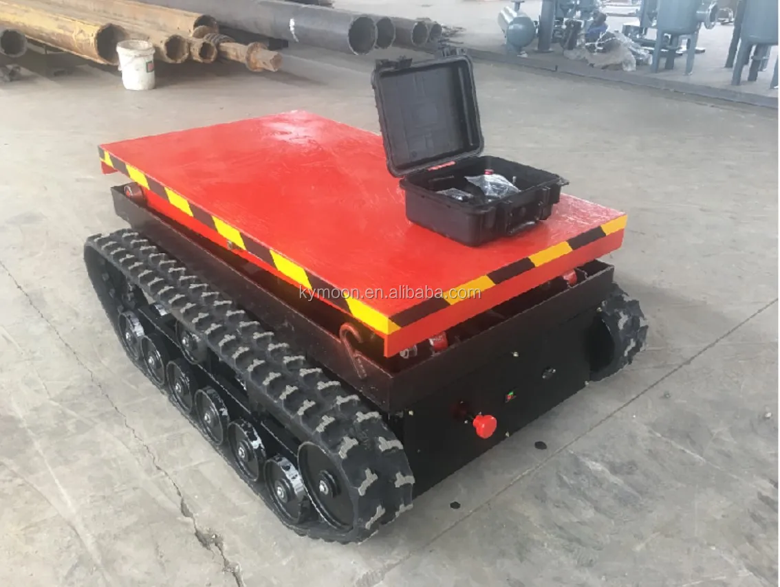 Robot Rubber Tracked Vehicle Rubber Crawler Vehicle Loading Weight ...