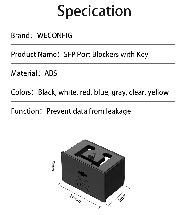 Sfp Port Blocker With Key, Easy Application, Oem Availability