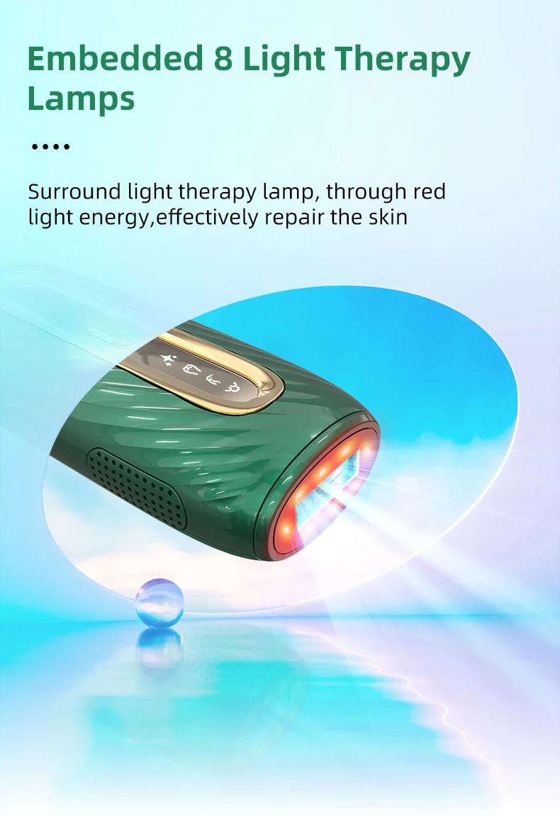 Sapphire Ice Cooling 8 Red Light Therapy Lamps Beauty Equipment Home ...