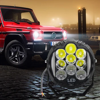 Auto Lighting Systems 12v 5inch Round Fog Lamp 90w Led Work Light Led Lights For Car Jeep ...