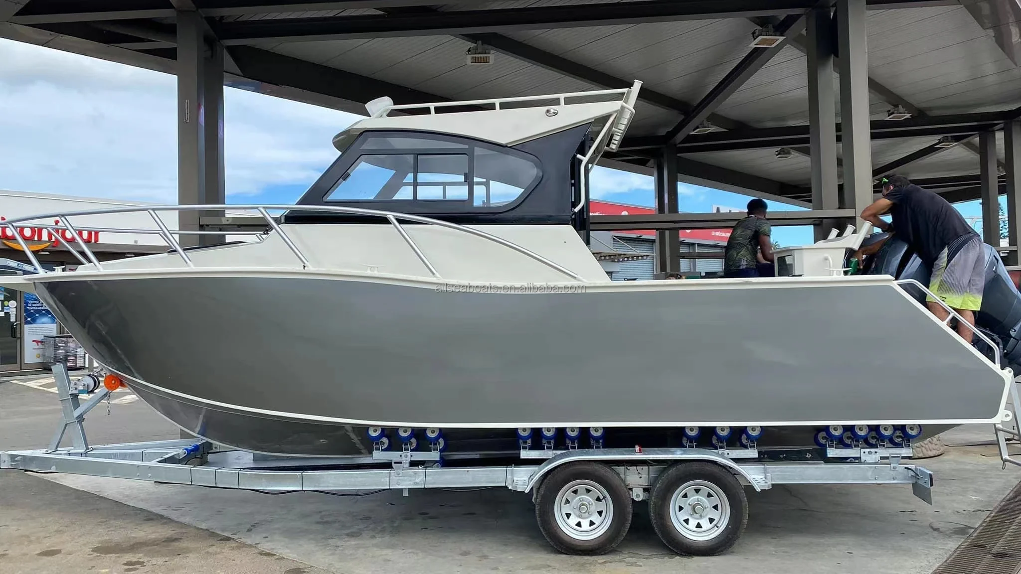 21ft 6.25m Deep V Hull Cabin Cruiser New Cheap Aluminium Fishing Boats ...