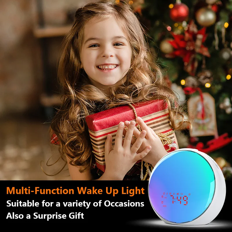 Best Wake up Light Sunrise Alarm Clock Sleep Sound Machine Night Light ...