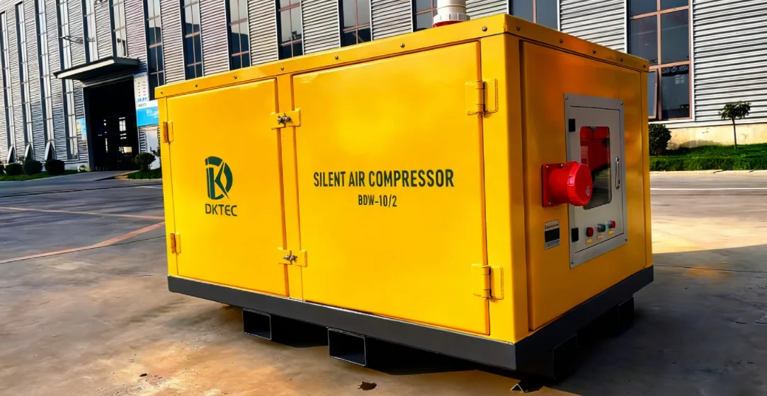 Silent Air Compressor 22 CFM for Bulk Cement Tanker 63dB Quiet ...