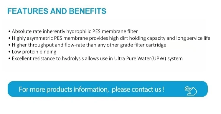 Pes Membrane Column Filter Cartridge Pre Filtration Of Blood Products ...