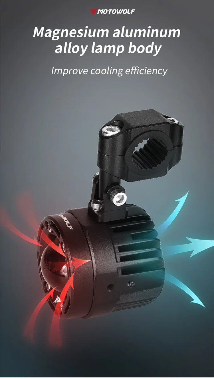 MOTOWOLF Motorcycle Lights - Bright, Waterproof, and Durable