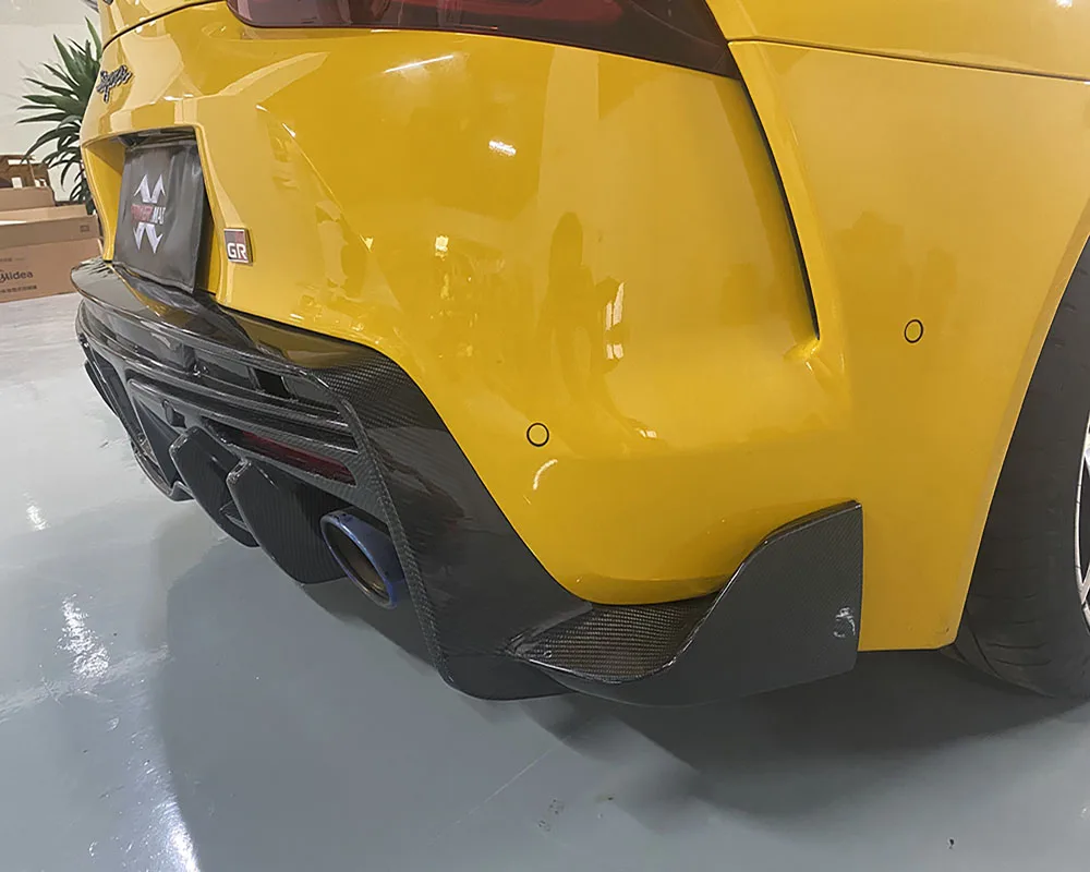Carbon Fiber Toms Style Rear Bumper Lip Diffuser for Toyota GR Supra ...