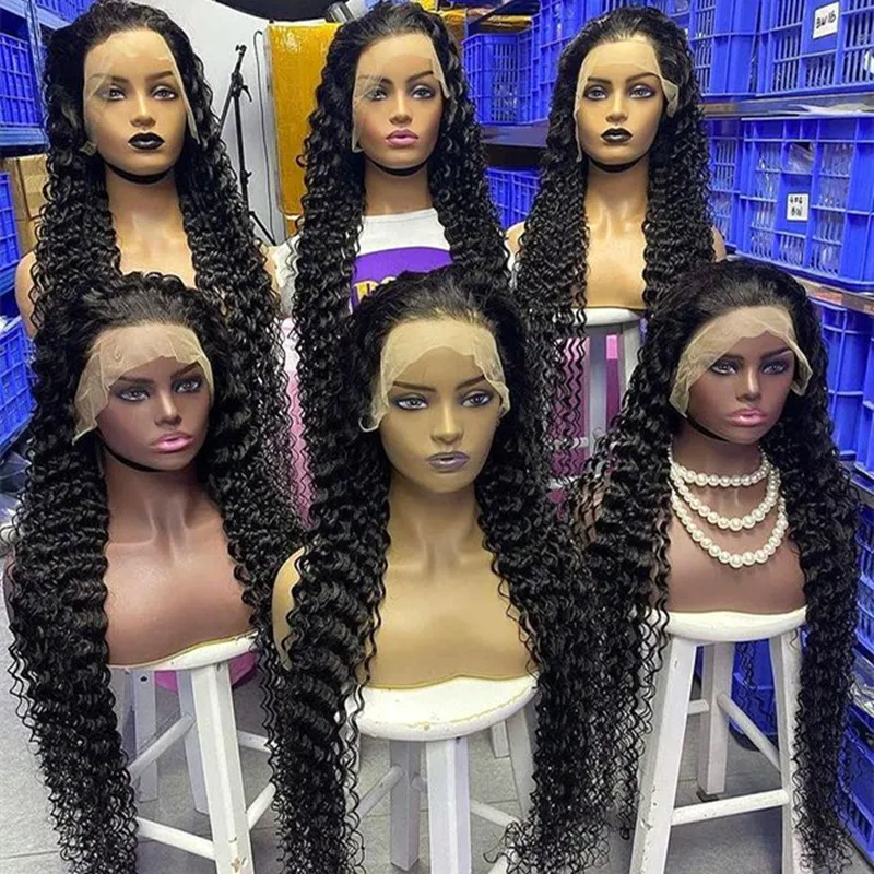 Factory 40 Inch Water Wave Deep Wave Wig,Hd Transparent Swiss Lace ...