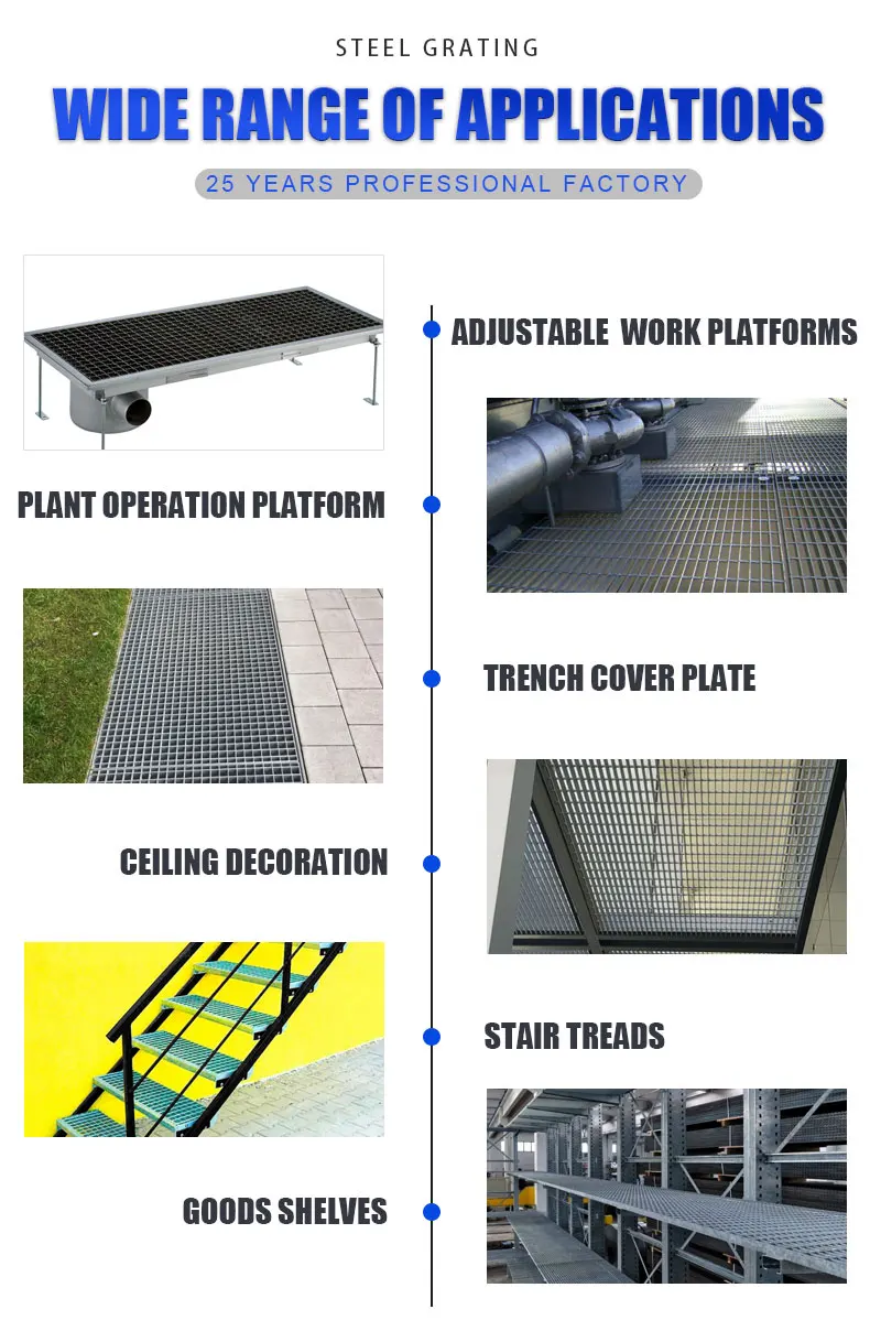 Hot Dip Galvanized Metal Stair Steps Walkways Steel Stairs Grating ...