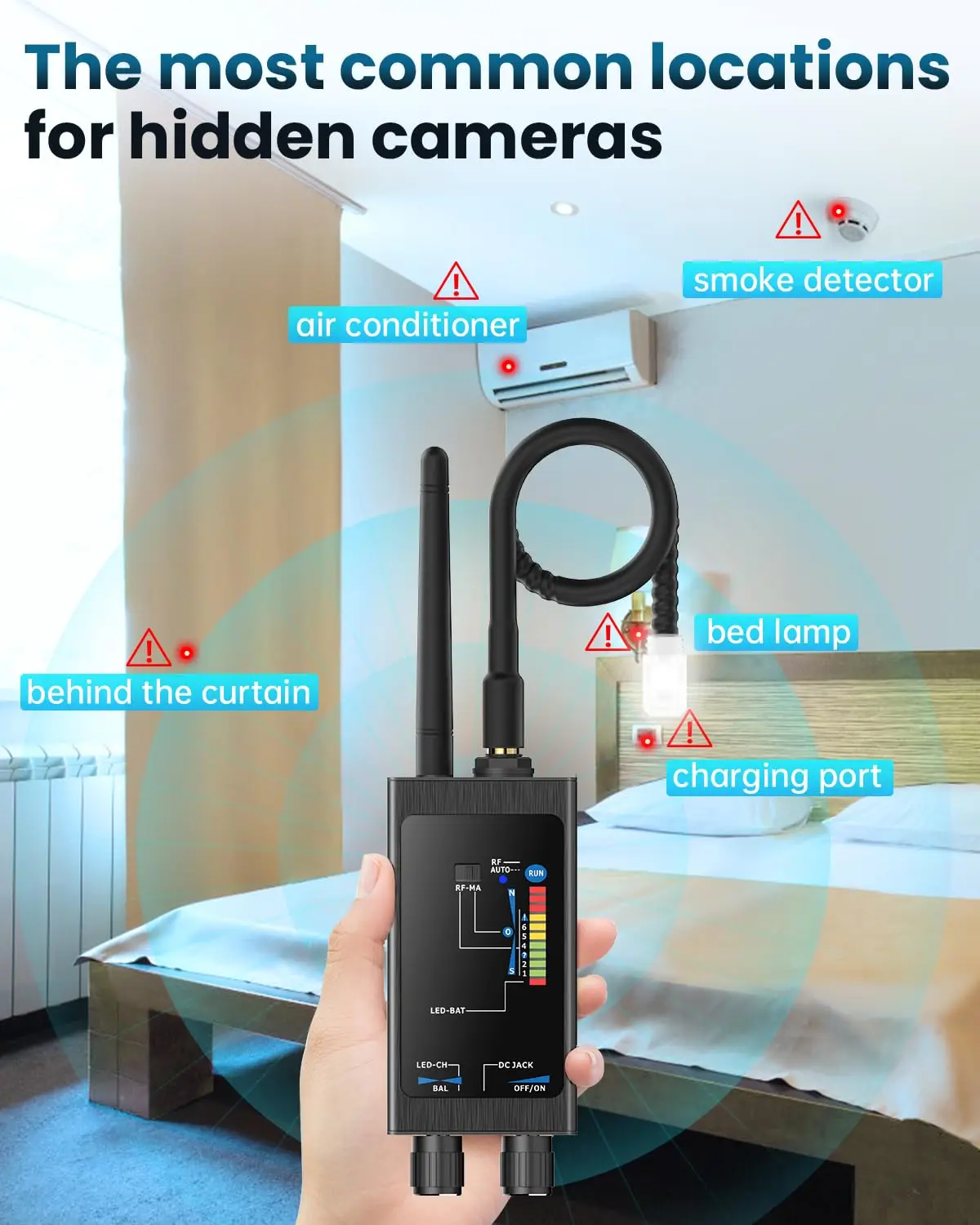 M8000 Detector - Anti Spy RF Signal Detector & Bug Sweeper