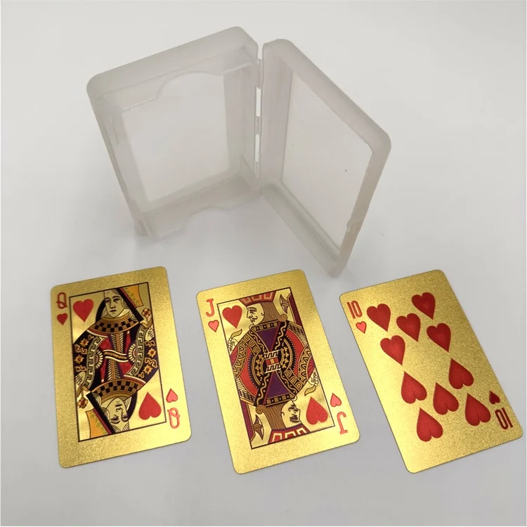 Factory Custom Gold Foill PVC Plastic Waterproof Playing Cards With ...