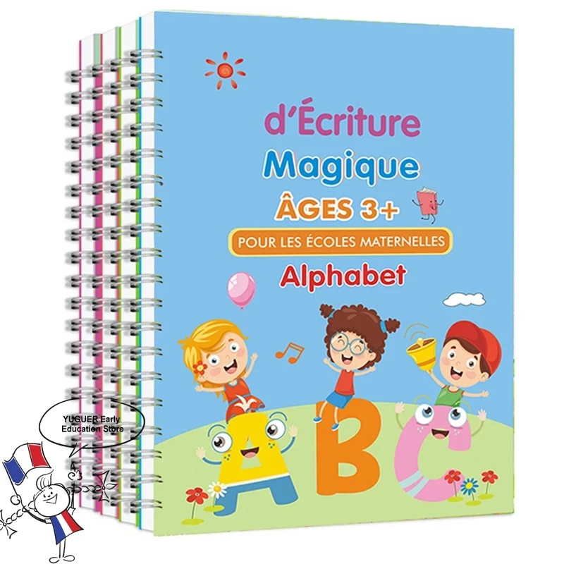 French Sank Magic Book Practice Copybook Handwriting Calligraphy Child ...