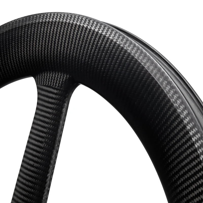 Carbon 3s Spoke Track Bike Wheel 27mm Inner Width Carbon Clincher ...