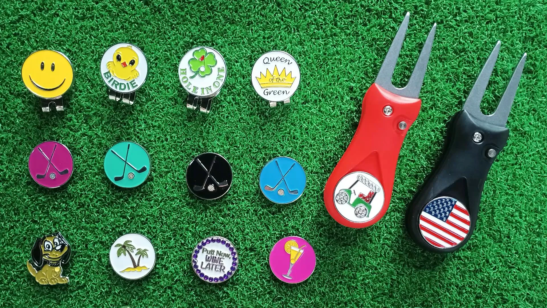 Custom Shape Golf Ball Marker Logo Hot Sale Metal Golf Ball Marker Hat ...
