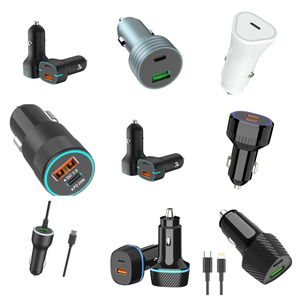 Fast Chargers 45W Chargers 2-Port Type C Power Adapter UK US Plug GaN ...