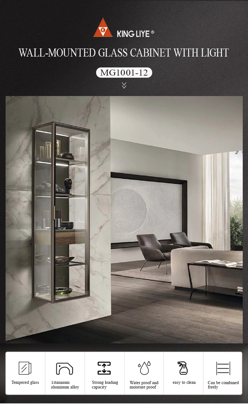 Aluminum Display Cabinet Luxury Storage Cabinet High Quality Wall Mount ...