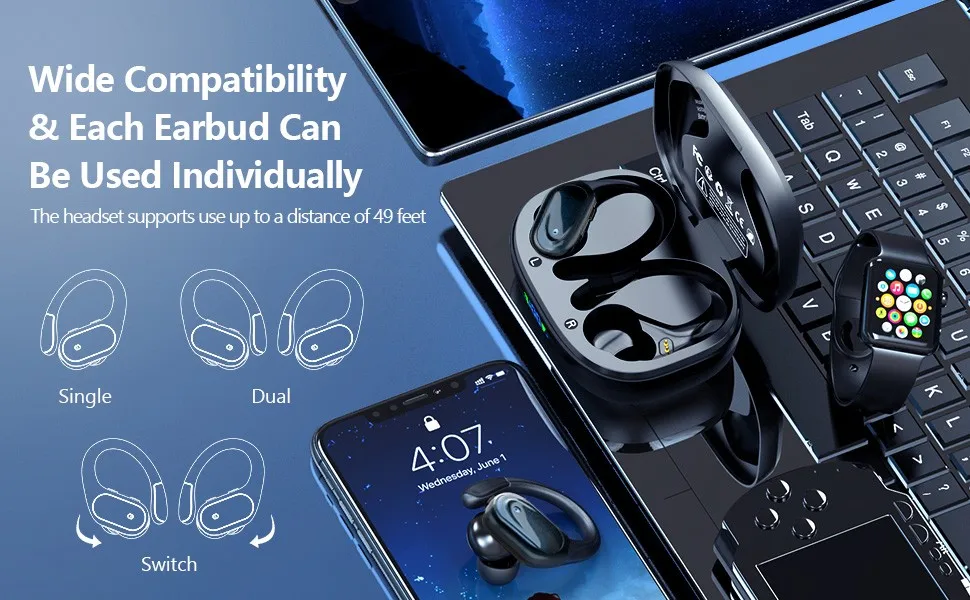 BX17 Auricula Wireless Earbuds - Noise Cancelling & Waterproof