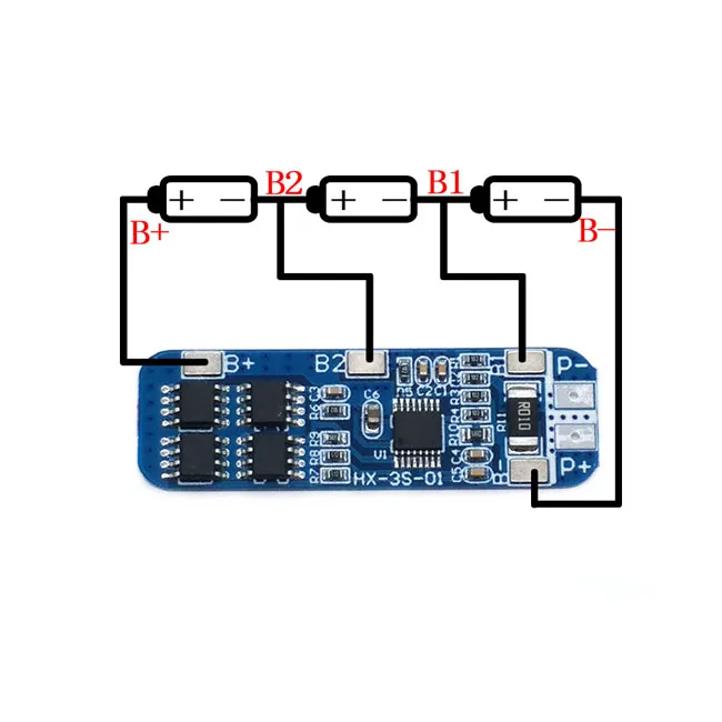 Hx-3s-01 Lithium Battery Protection Board 11.1v 12.6v,Anti Overcharge ...