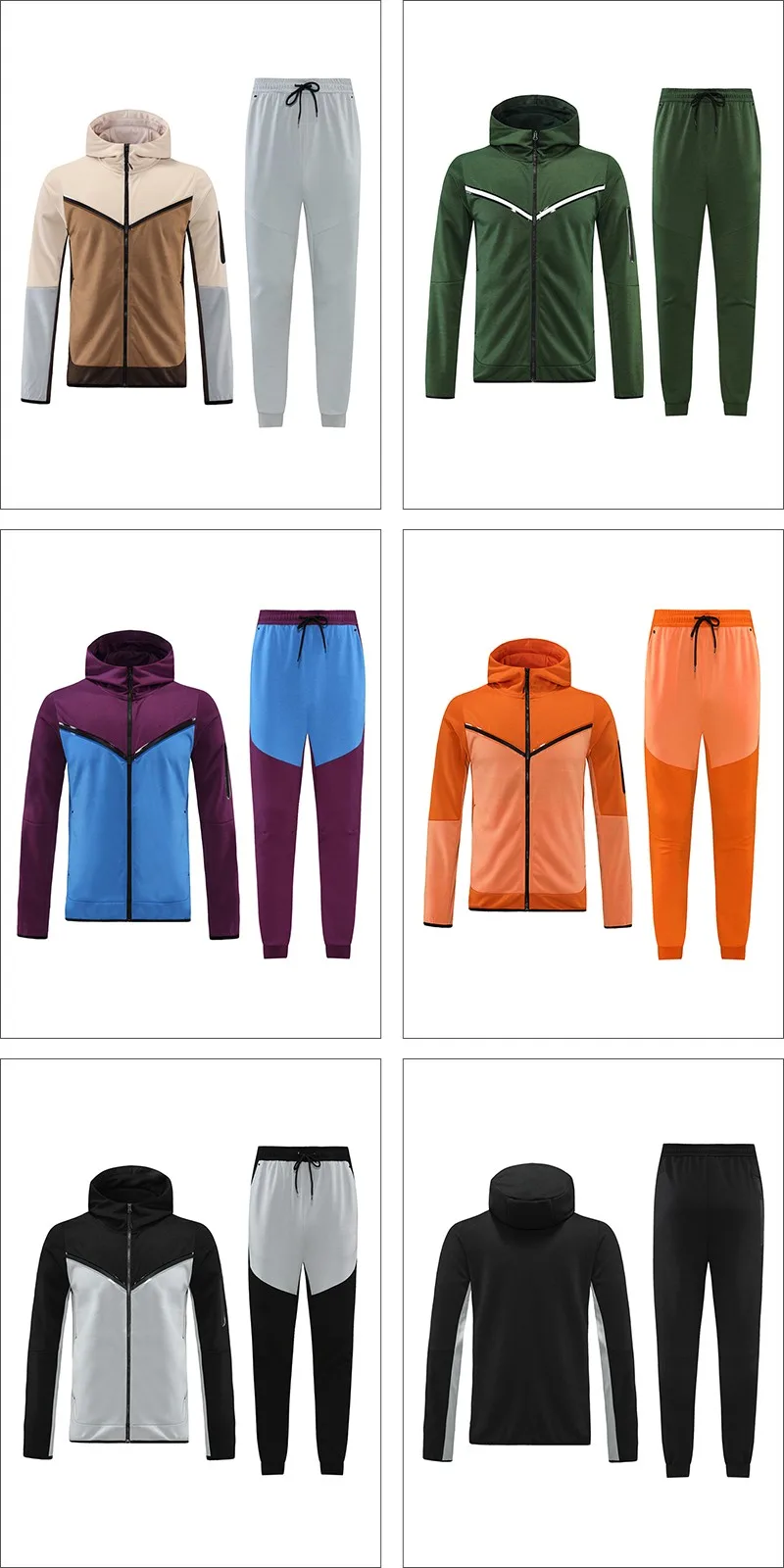 Multi-colored Customized Logo Sport Wear Jogging Pants Suit Set Gym ...