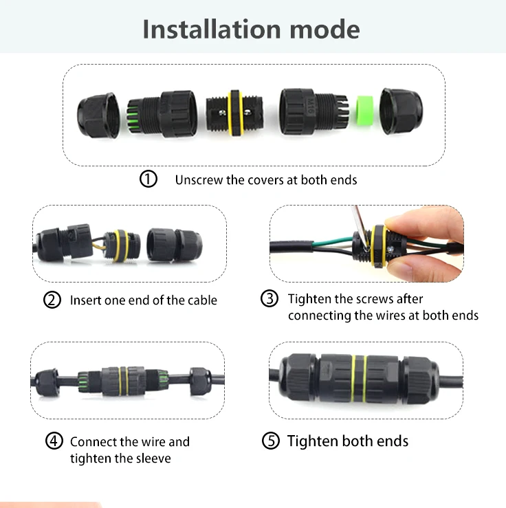 M25 M20 M16 Waterproof Power Wire Connectors - IP68 Level