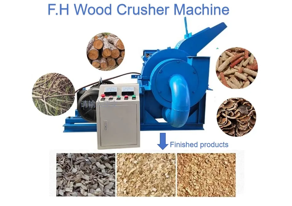 Wood Chipper Crushing Hammer Mill Shredder Wood Crusher Machine For ...