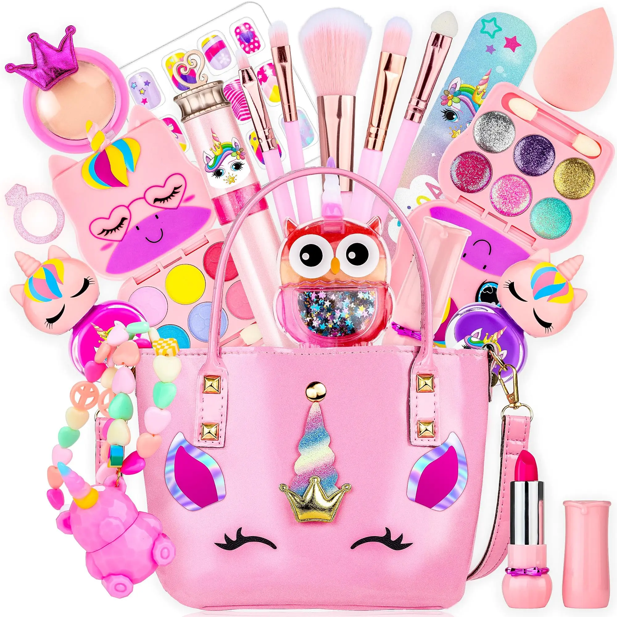 Non-Toxic Pretend Makeup Kit for Girls Baby Makeup Kit For Kids Unicorn ...