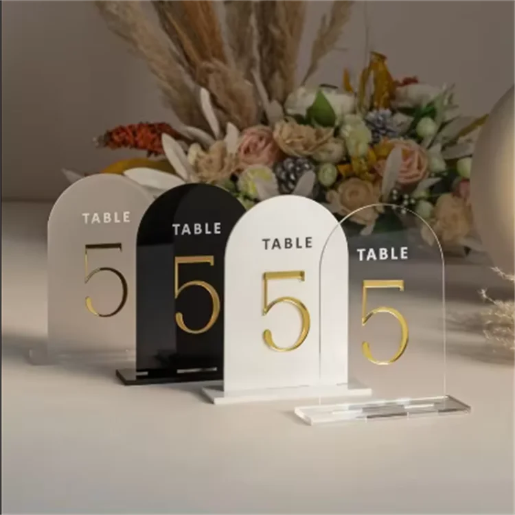 Custom Modern Wedding Decor Clear Acrylic Diy Table Numbers Display ...