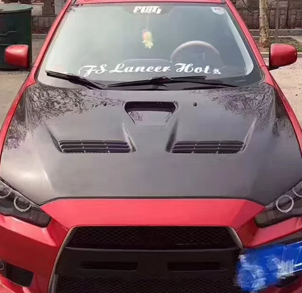 Mitsubishi Lancer Carbon Fiber Hood Upgrade - 2008-2017