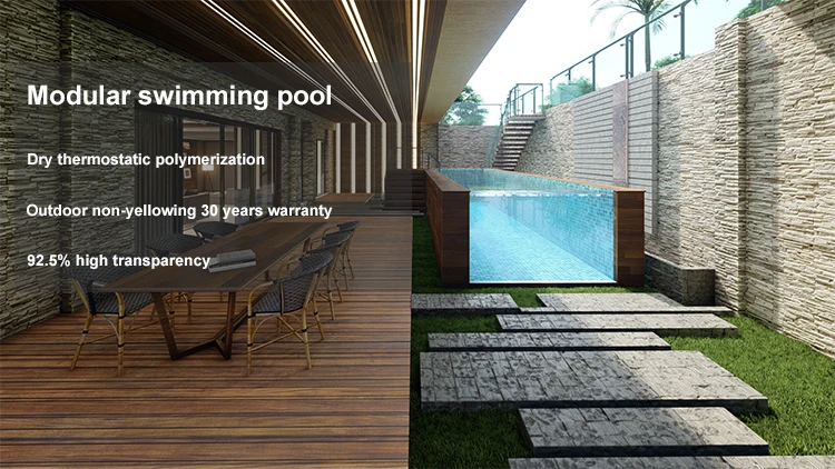 Family Pool 20ft Portable Prefab Container Ready Made Steel Frame ...