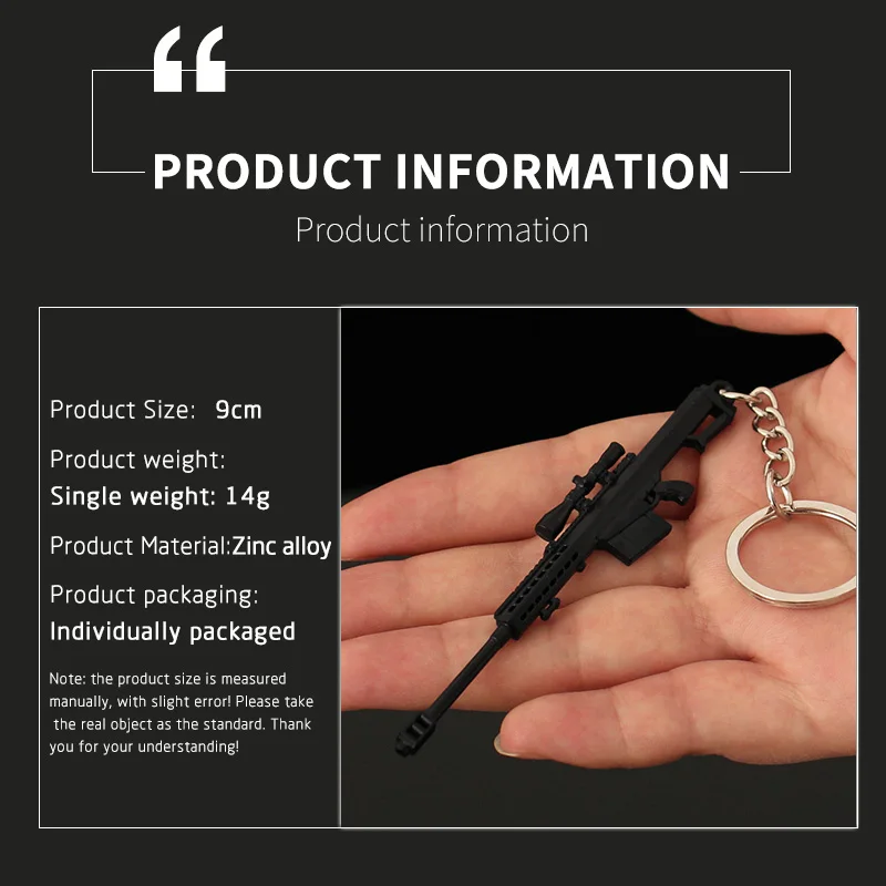 Mini Barrett M82a1 Gun Keychain - Free Sample Custom Metal Keychains ...