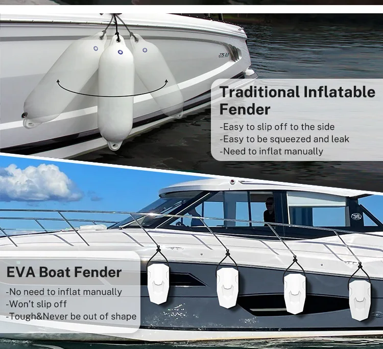 HOMFUL Eva Foam Boat Fender Bumper Marine Bumpers Quick Release Boat ...
