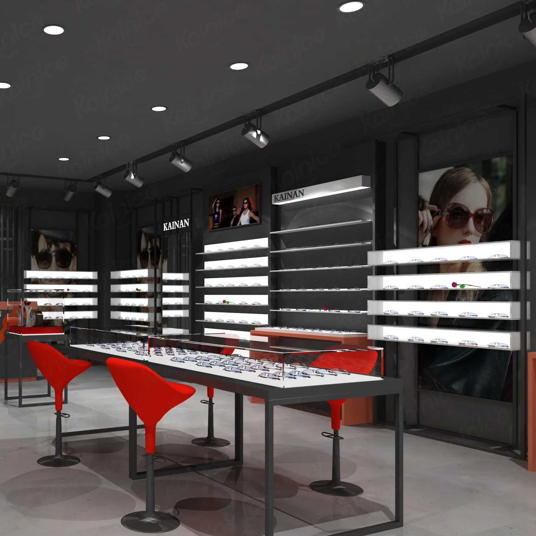 Kainice Optical Shop Interior Fixture Design Retail Store Display ...
