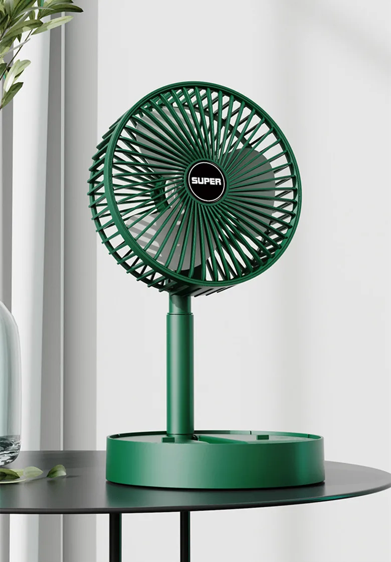 Portable Usb Telescopic Folding Fan Collapsible Rechargeable Floor Fan ...