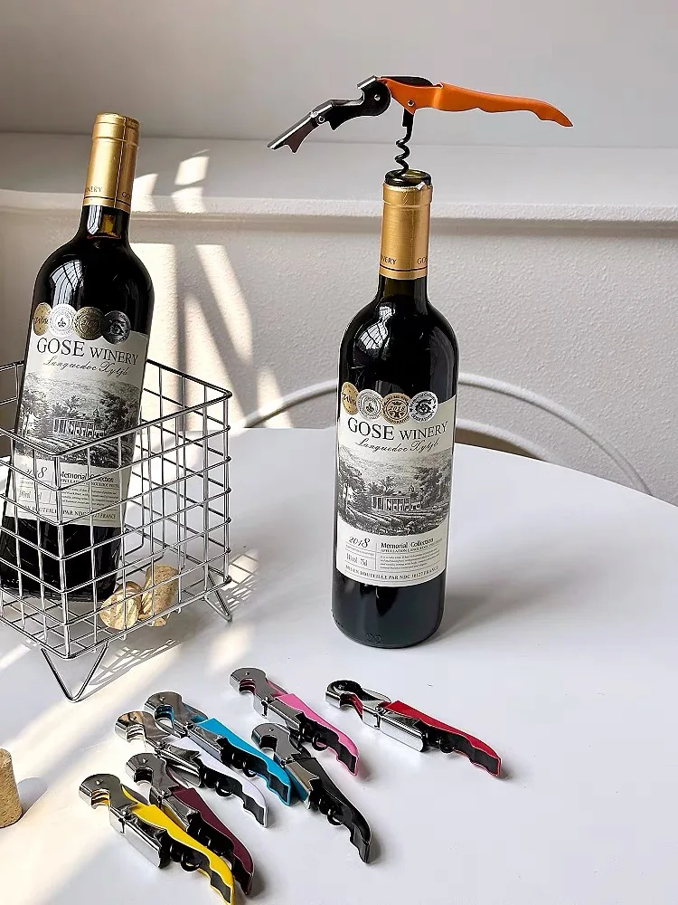 Professional Wine Key Manual Wine Bottle Opener Custom Logo Metal ...
