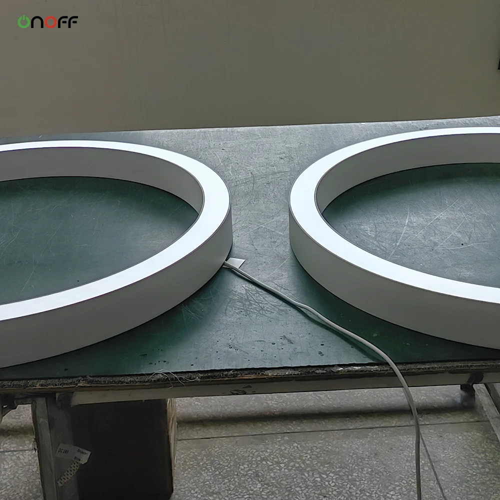 1m diameter LED round circle light suspended aluminum ring lighting ...