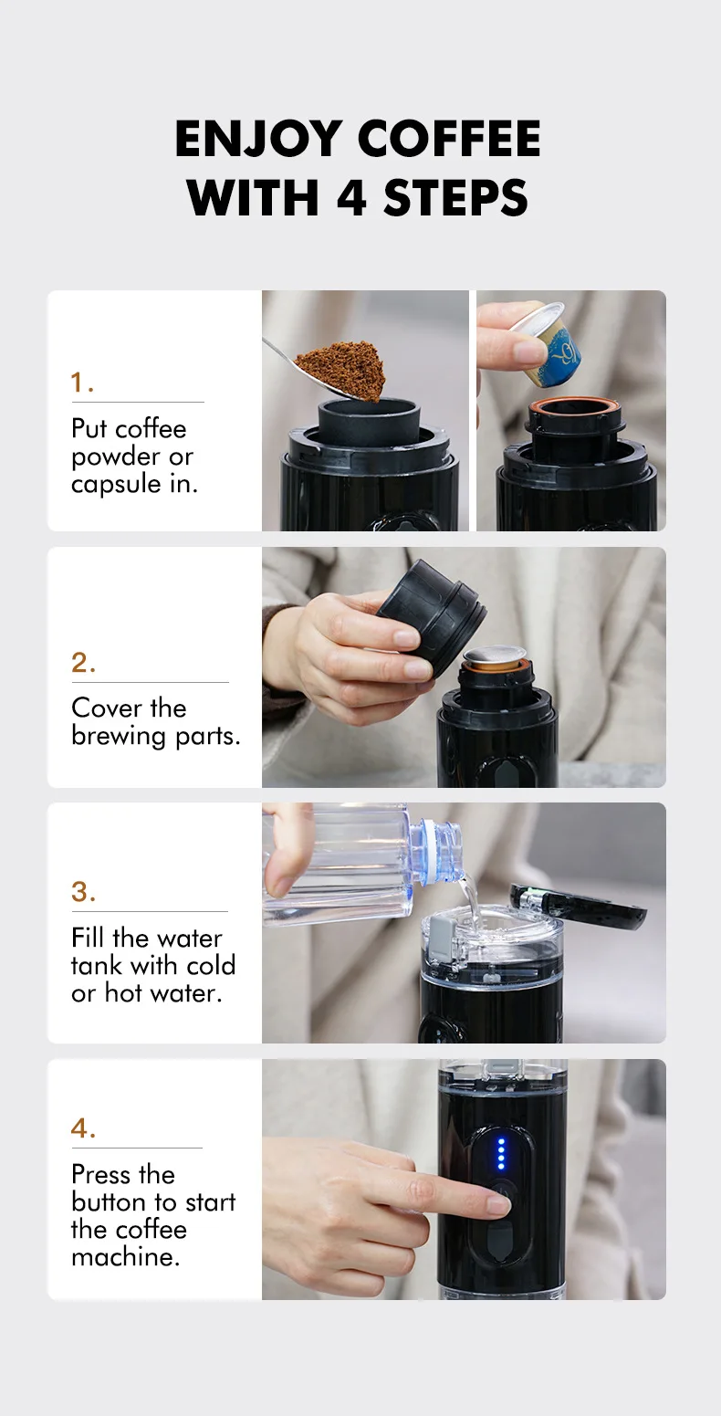 Wholesale Outln Outin Nano Portable Mini Electric Espresso Machine ...