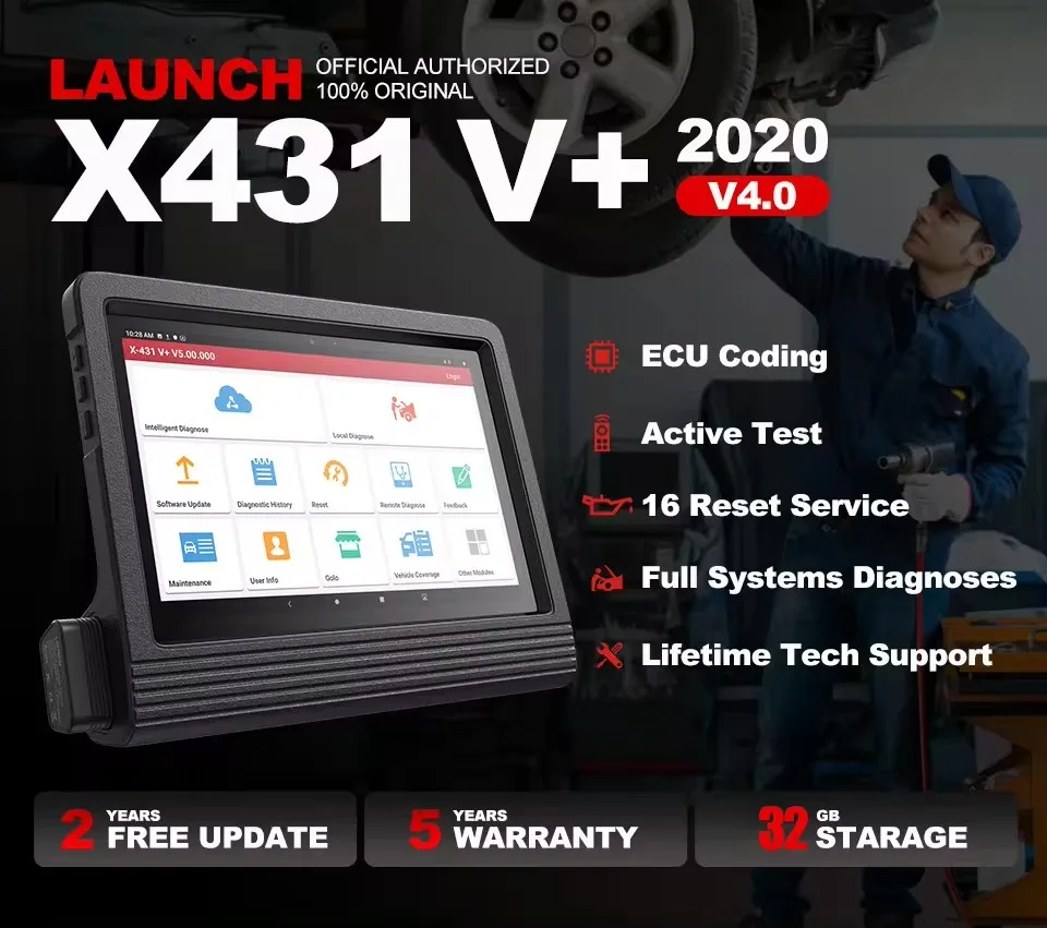 Launch X431 V Plus 10 Launch X431 Super Scanner 12v 24v Diesel And Gasoline Diagnostic Scanner ...