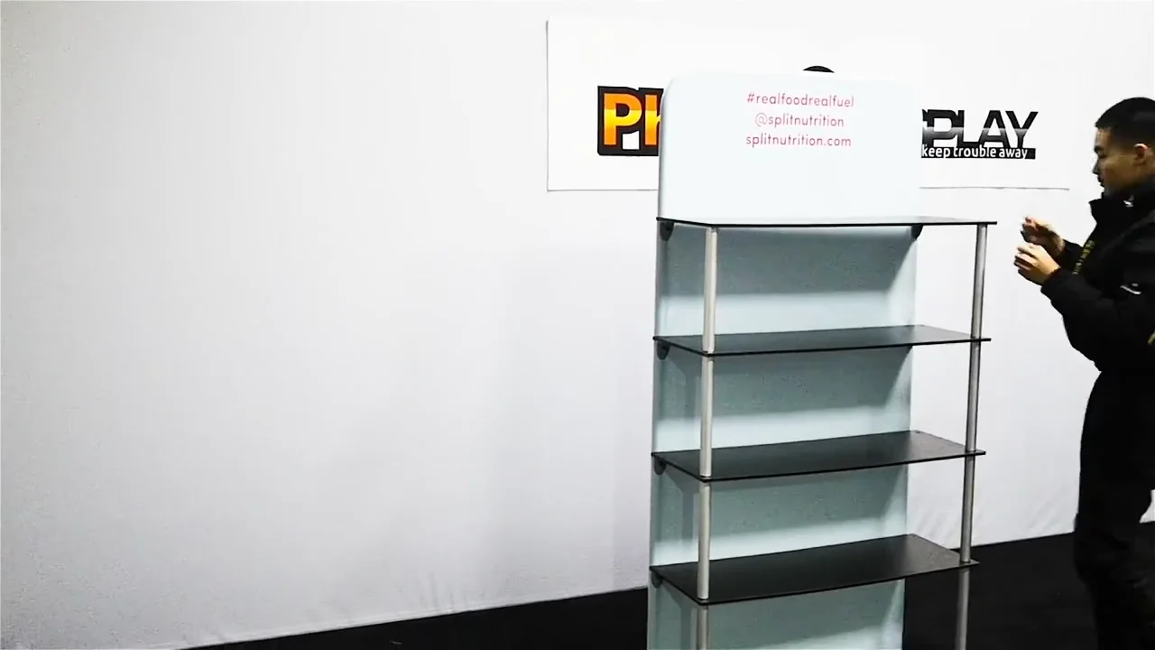 New Design Trade Show Portable Light Weight 3 Shelves Floor Standing ...
