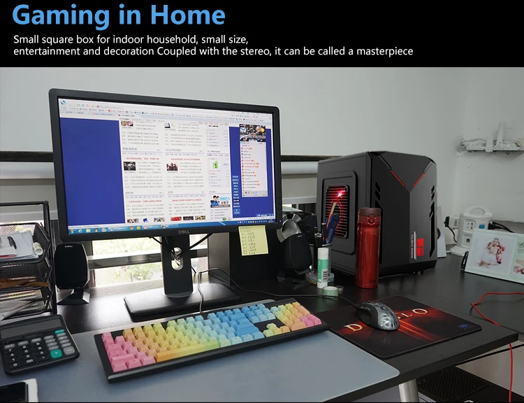 Oem Custom Pc Cpu Cabinet Casing Office Desktop Atx Mini Integrated ...