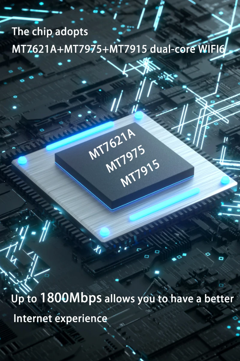 1800mbps Dual Band Industrial-Grade 5G Wifi6 Router Chip