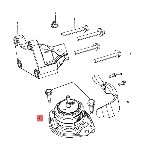 Isolator Engine Mount For Jeep Grand Cherokee Wk Wk2 2011 2020 3.6l ...