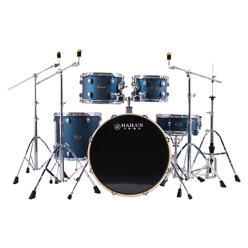 Hailun Battleship Poplar Jazz Drum Set 5 Drums 3 Cymbals Children Adult ...