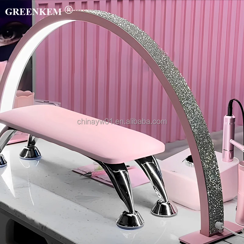 Leather Pink Nail Arm Rest Cushion - Professional Salon Tool