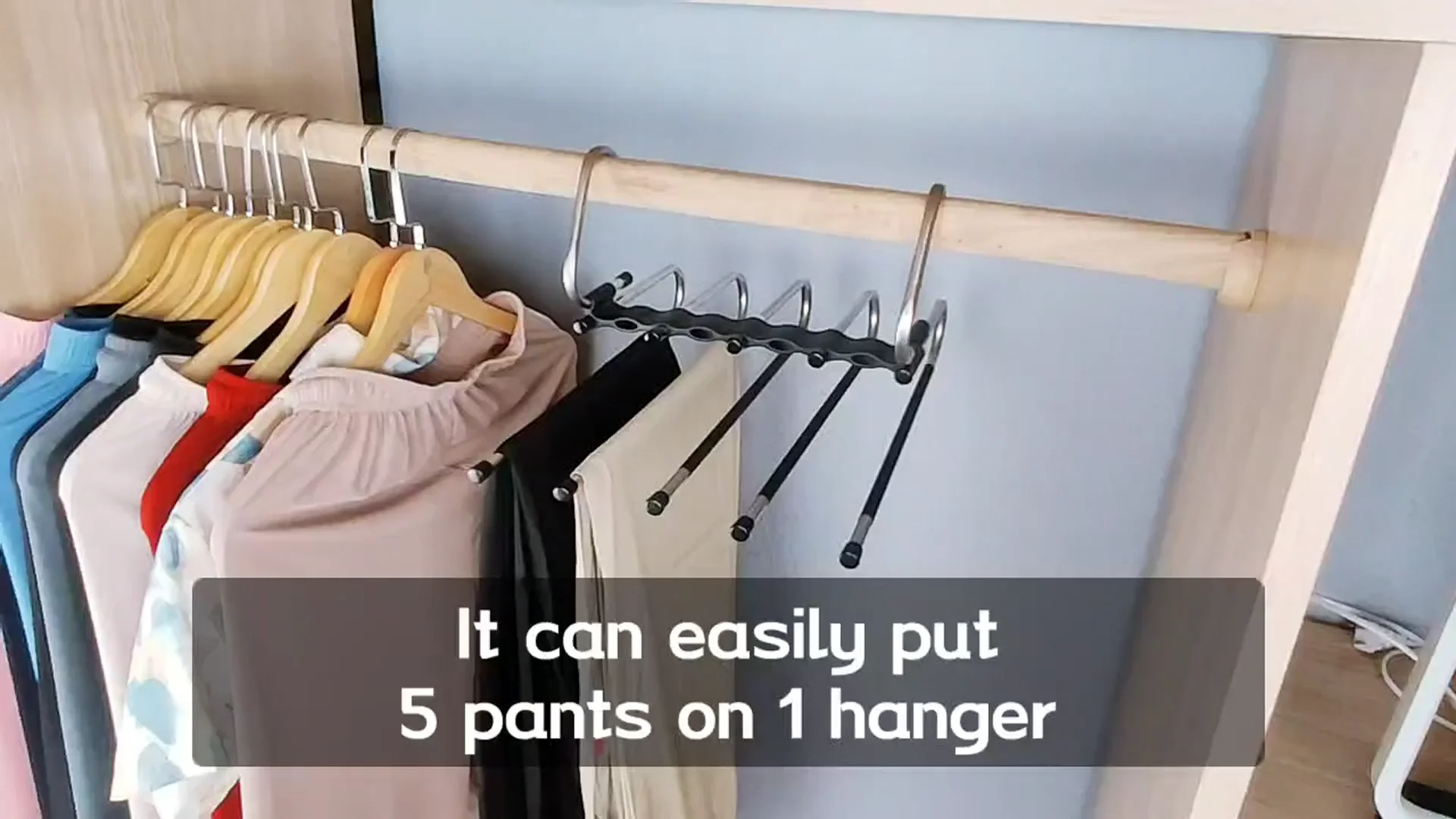 Multifunctional Multi Layer Closet Space Saving Clothes Jean Hanger ...