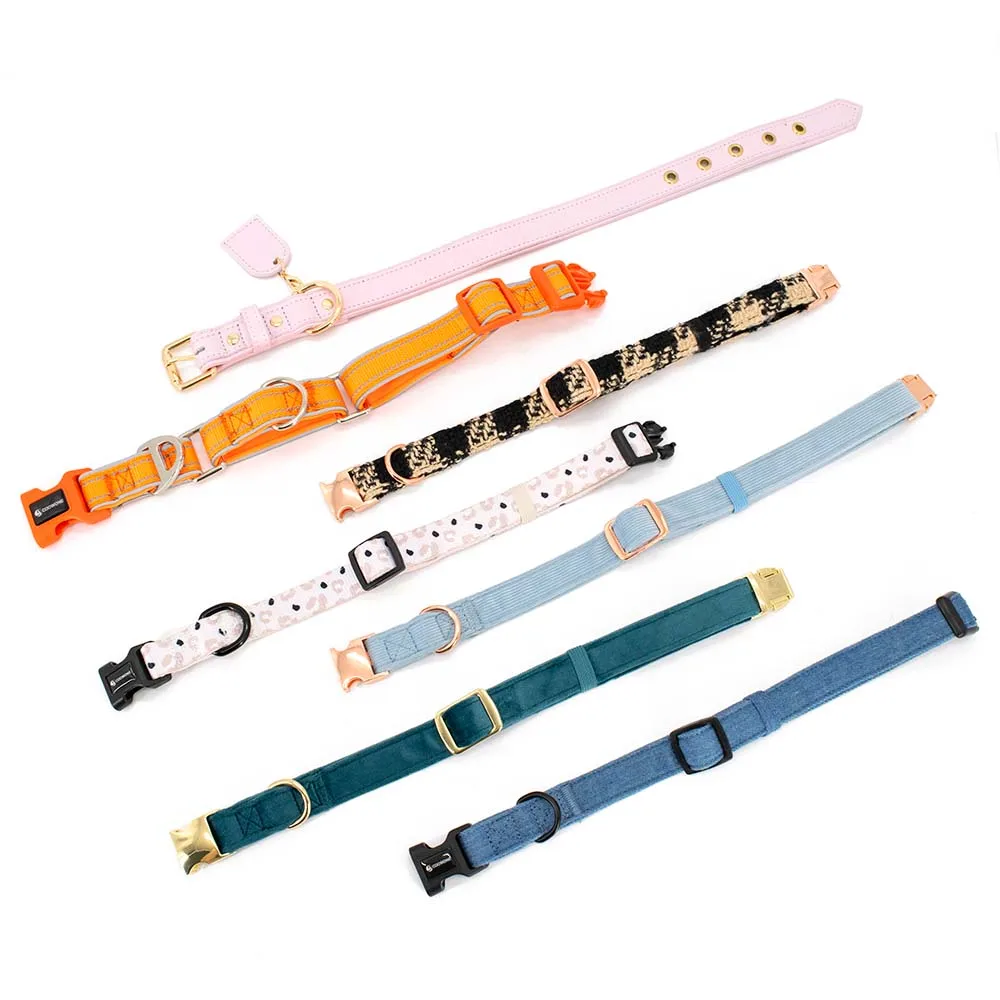 Custom Pu Dog Collar High Quality Soft Adjustable Vegan Leather Dog ...