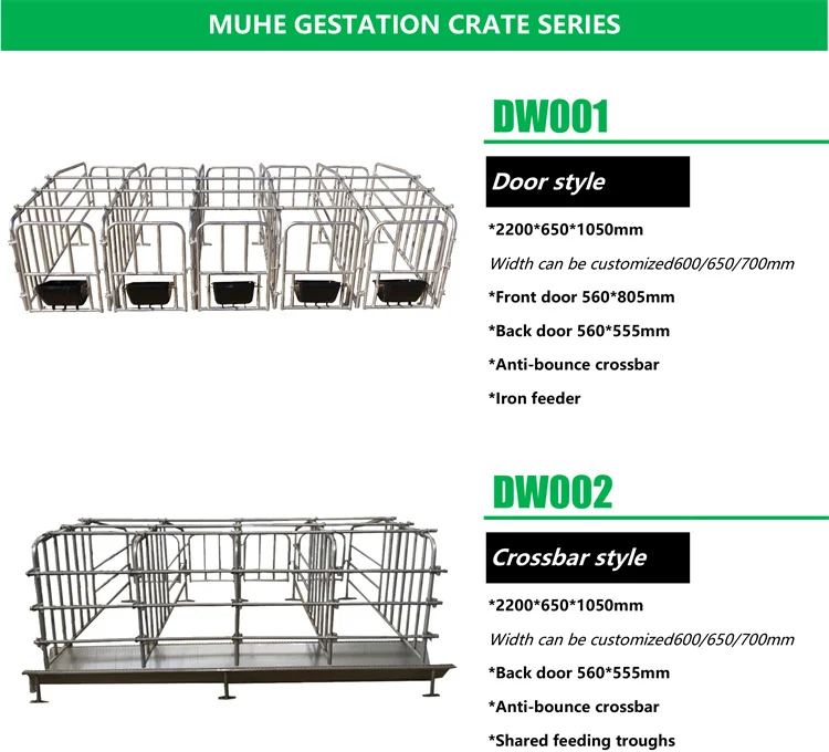 MUHE Pig Farm Animal Gestation Cages for Sale - Durable & Efficient