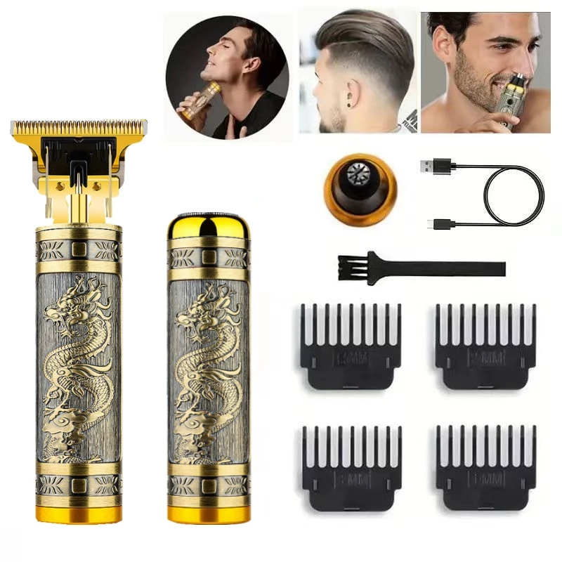 Dragon Design Type-C USB Charging Cordless Trimmer & Shaver Hair ...