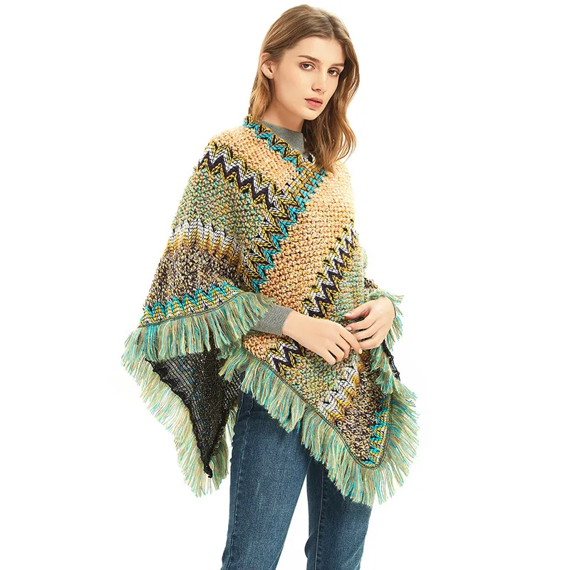 Bestella Elegant Luxury Women Poncho Shawl Scarf Acrylic Cloak Cape ...